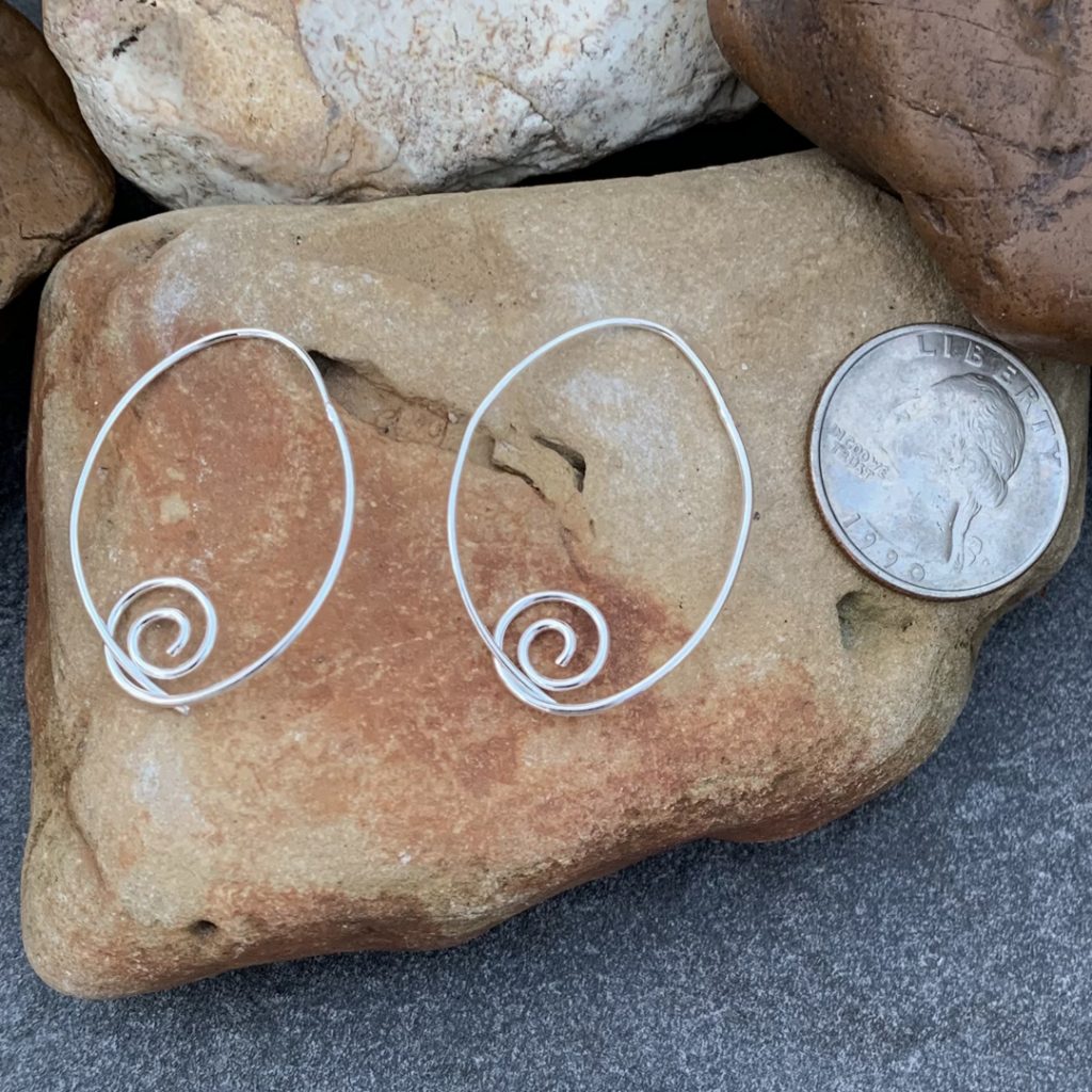 Sterling Silver Spiral Hoops - GLE-Good Living Essentials