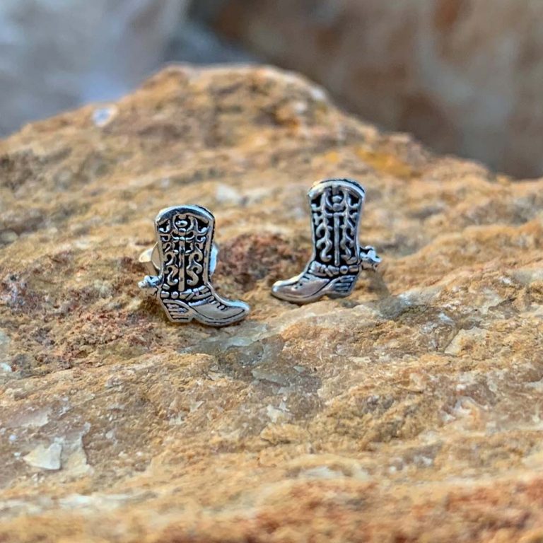 Sterling Cowboy Boot Earrings - GLE-Good Living Essentials