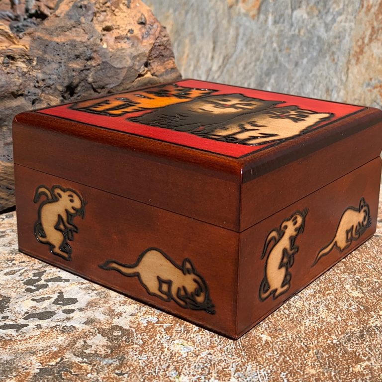 Cat and Mice Wood Box - GLE-Good Living Essentials