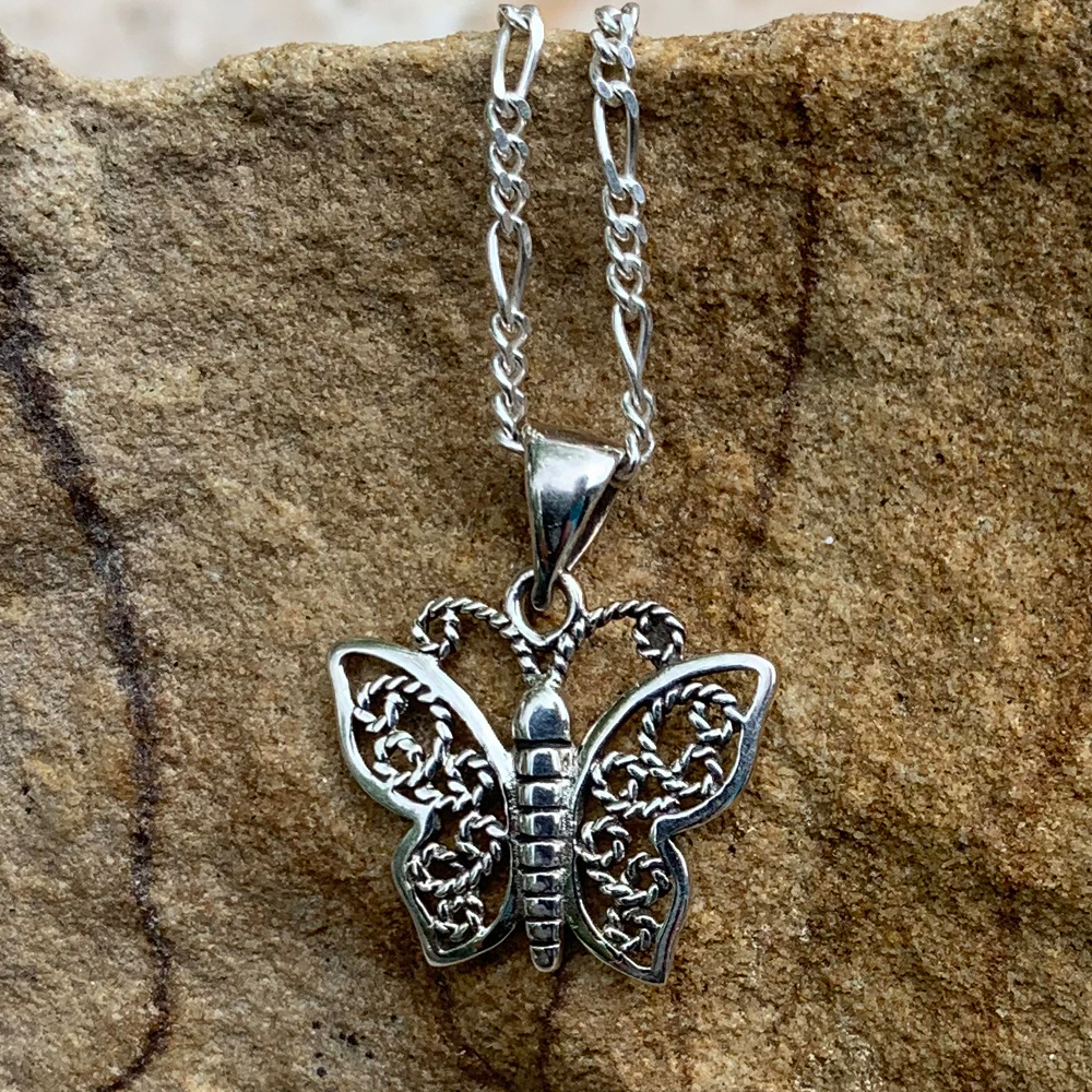 Sterling Filigree Butterfly Pendant - GLE-Good Living Essentials
