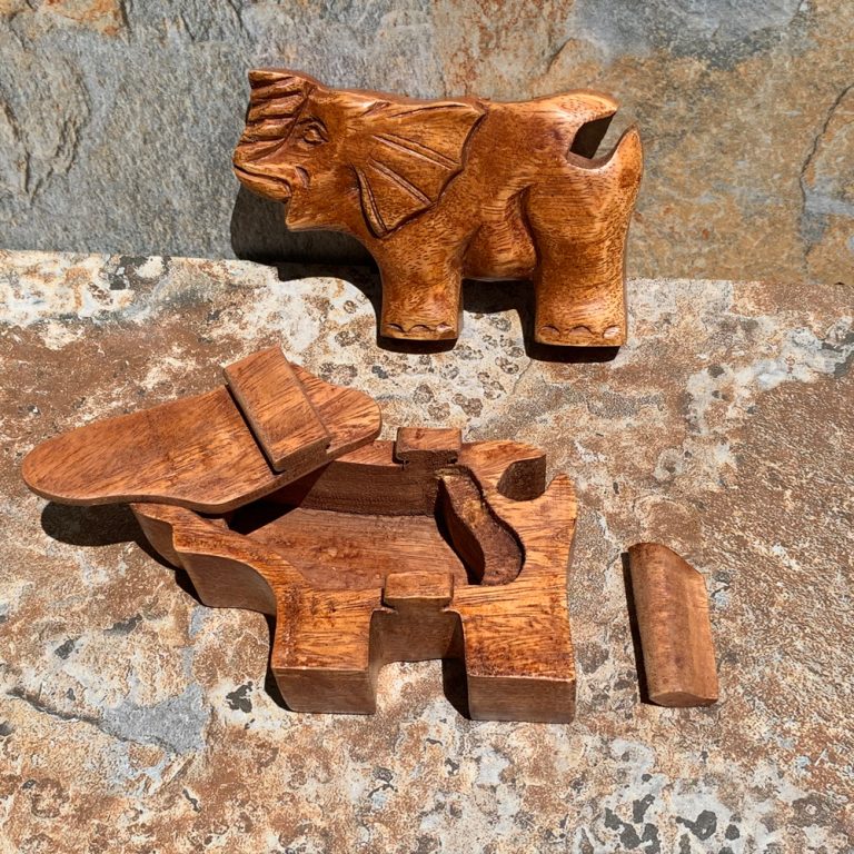 Wooden Elephant Puzzle Box - GLE-Good Living Essentials