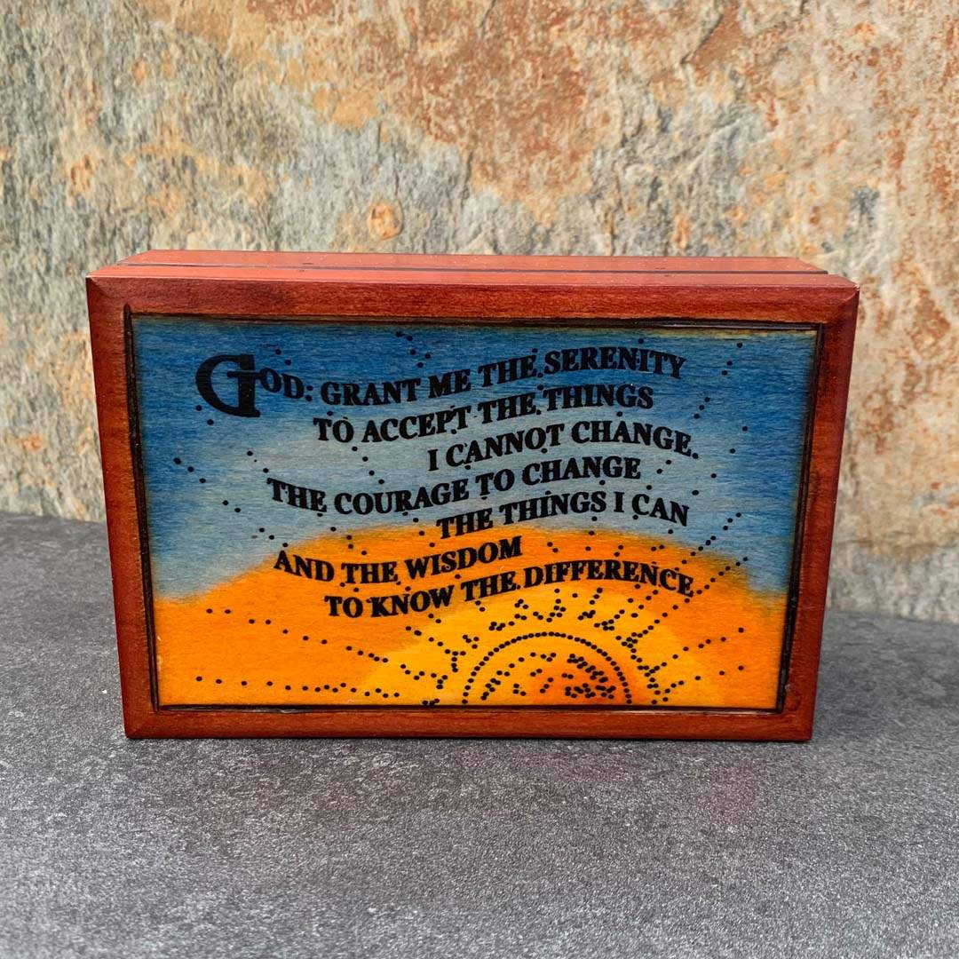 Handcrafted Serenity Prayer Box - GLE-Good Living Essentials