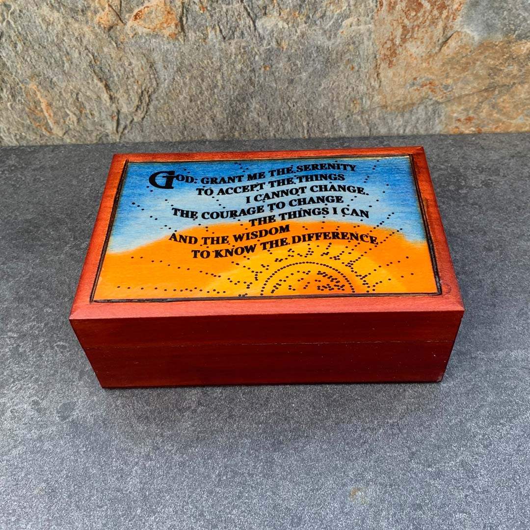 Handcrafted Serenity Prayer Box - GLE-Good Living Essentials