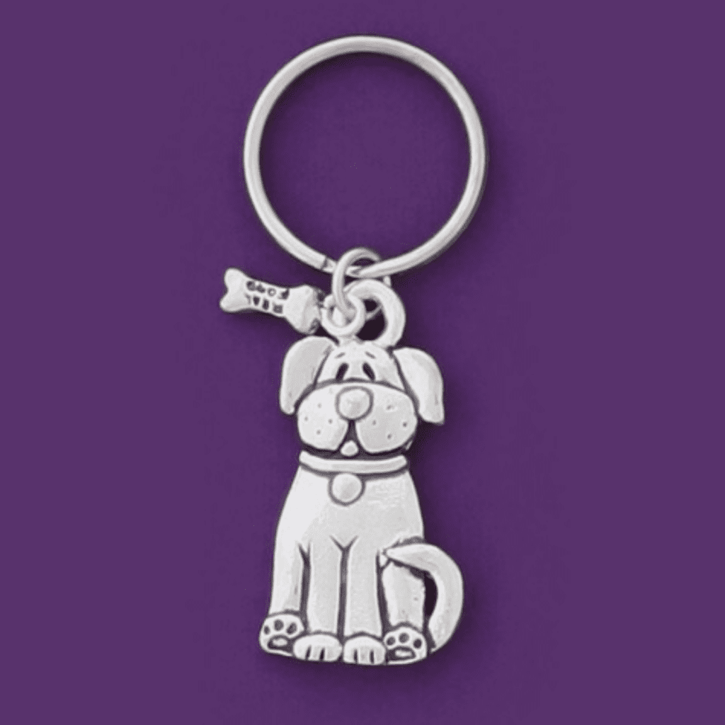 Dog & Bone Pewter Keychain - GLE-Good Living Essentials