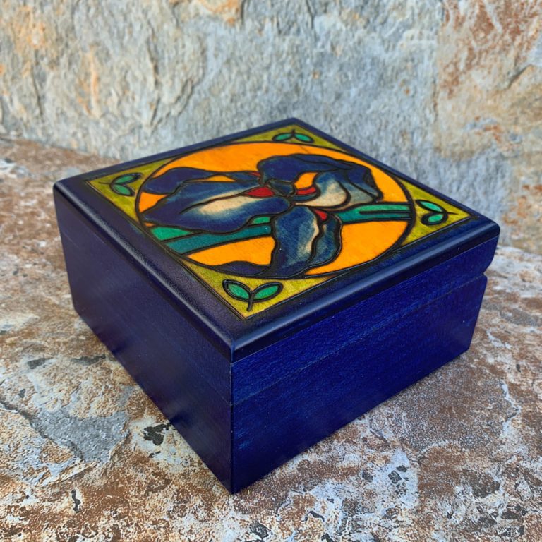 Handcrafted Blue Iris Box - GLE-Good Living Essentials