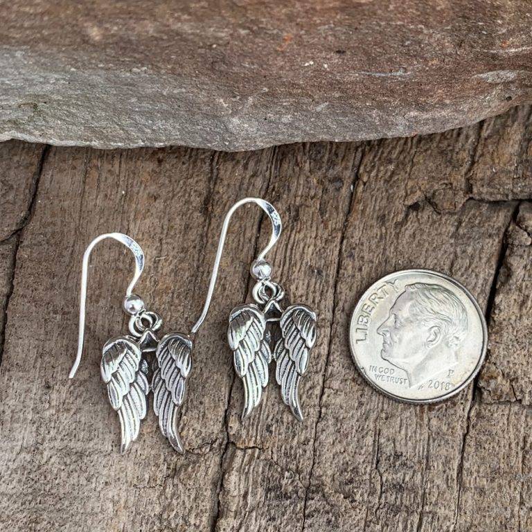 Sterling Angel Wing Earrings - GLE-Good Living Essentials