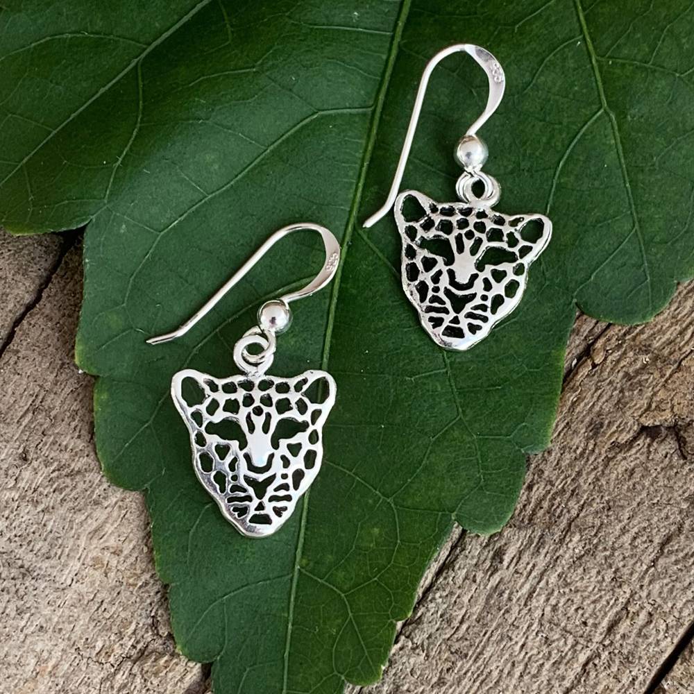 Sterling Leopard Head Earrings - GLE-Good Living Essentials