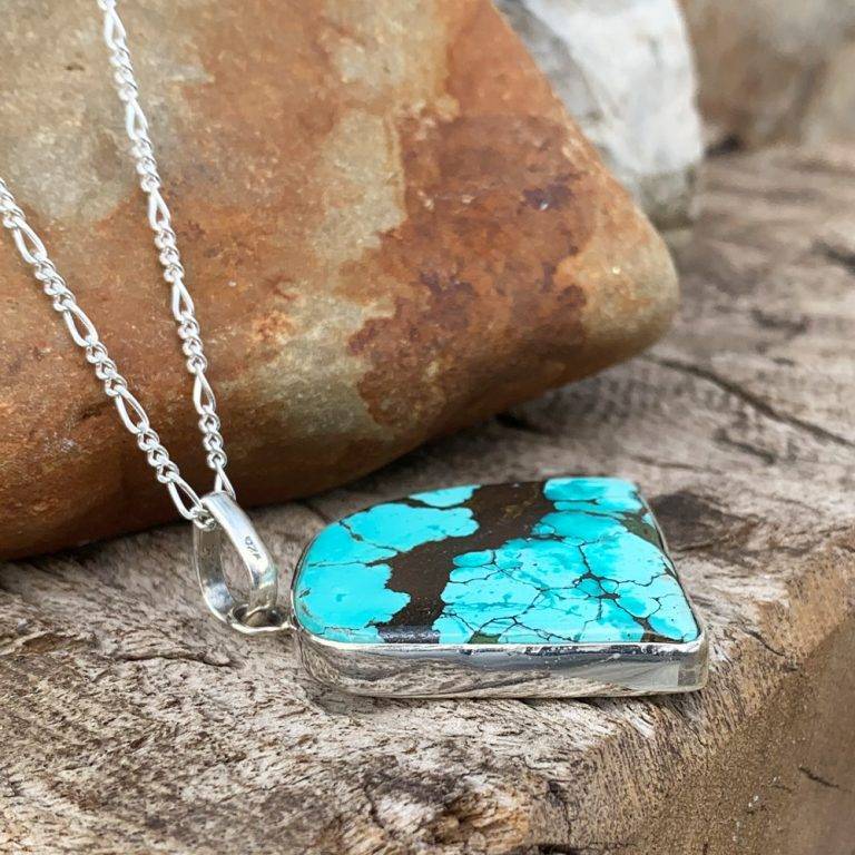 Sterling Silver Turquoise Pendant - GLE-Good Living Essentials