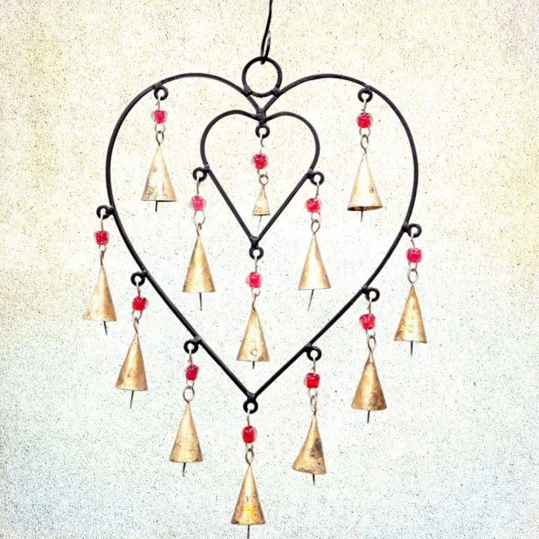 Double Heart Wind Chime - GLE-Good Living Essentials