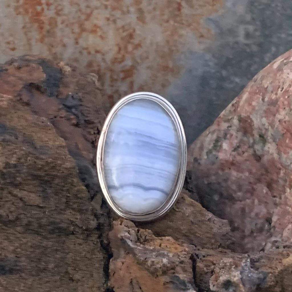 Blue Lace Agate-Ocean Ring - GLE-Good Living Essentials