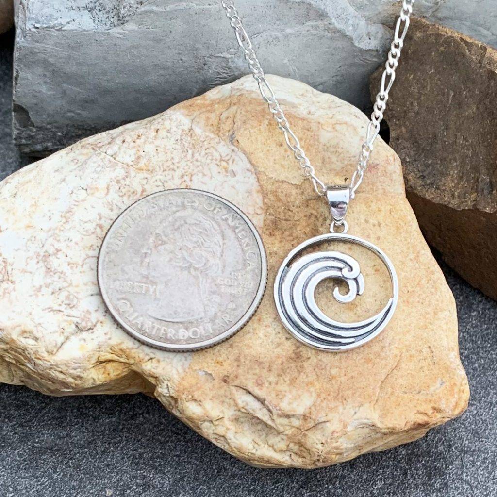 Sterling Ocean Wave Pendant - GLE-Good Living Essentials