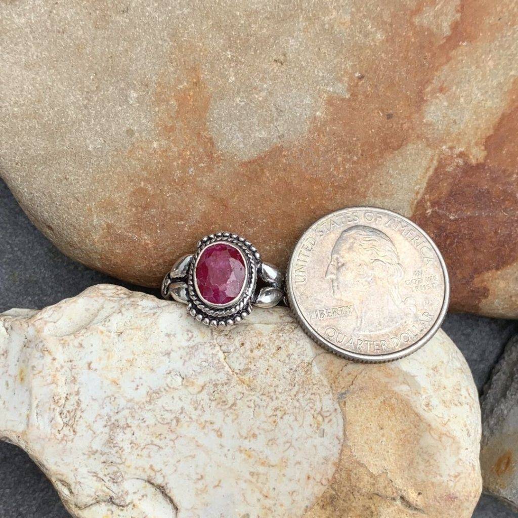 Ruby & Sterling Silver Ring - GLE-Good Living Essentials