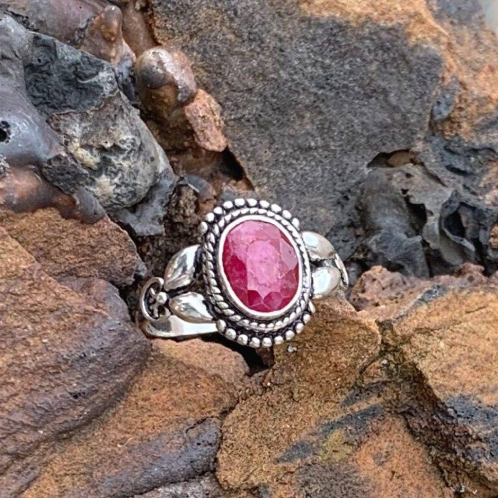 Ruby & Sterling Silver Ring - GLE-Good Living Essentials