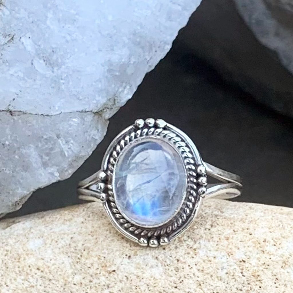 Frozen Rainbow Moonstone Ring - GLE-Good Living Essentials