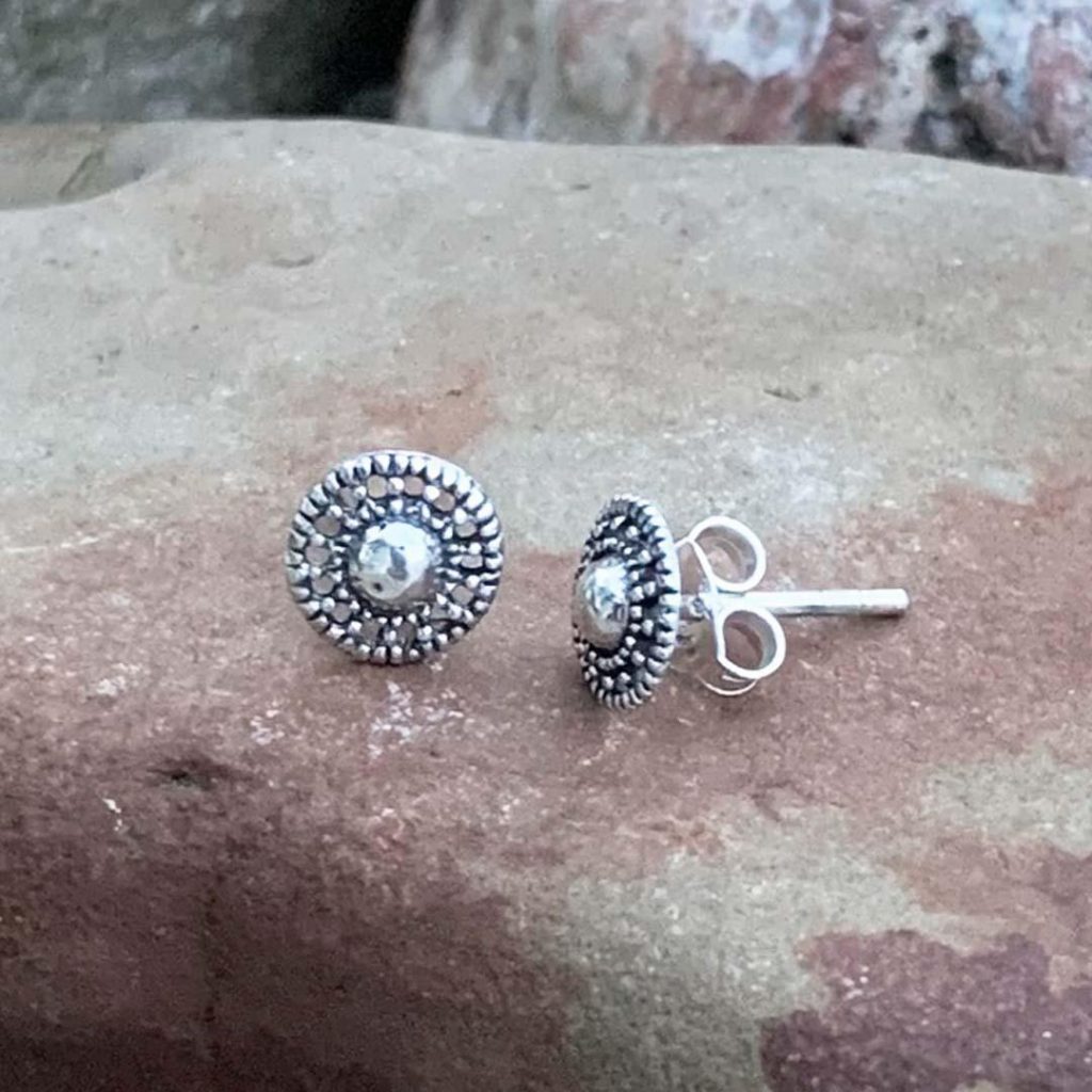 Bali Style Sterling Stud-Earrings - GLE-Good Living Essentials