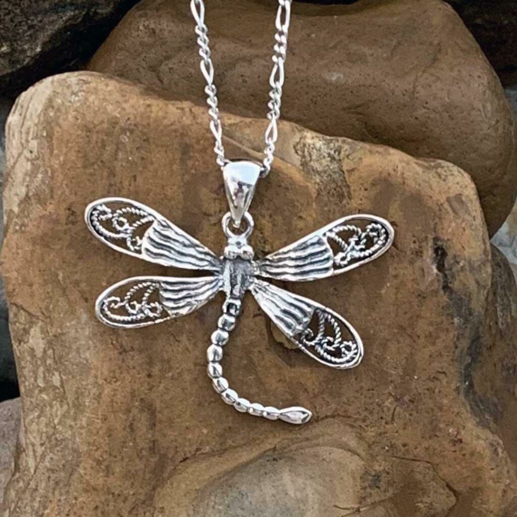 Sterling Whimsy Dragonfly Pendant - GLE-Good Living Essentials