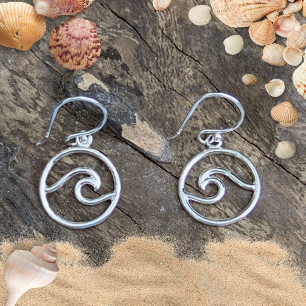 Sterling Silver Wave Earrings - GLE-Good Living Essentials