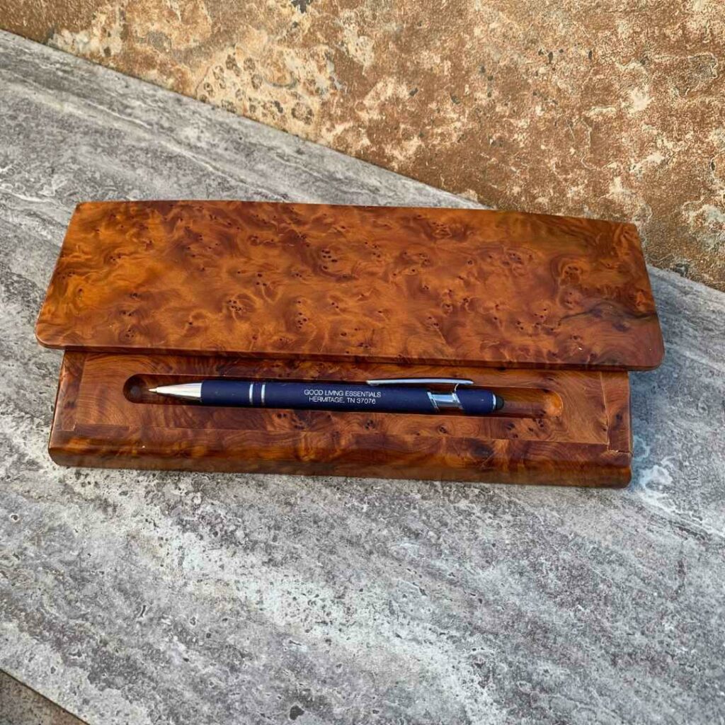 Moroccan Thuya Wood Desk-Valet - GLE-Good Living Essentials