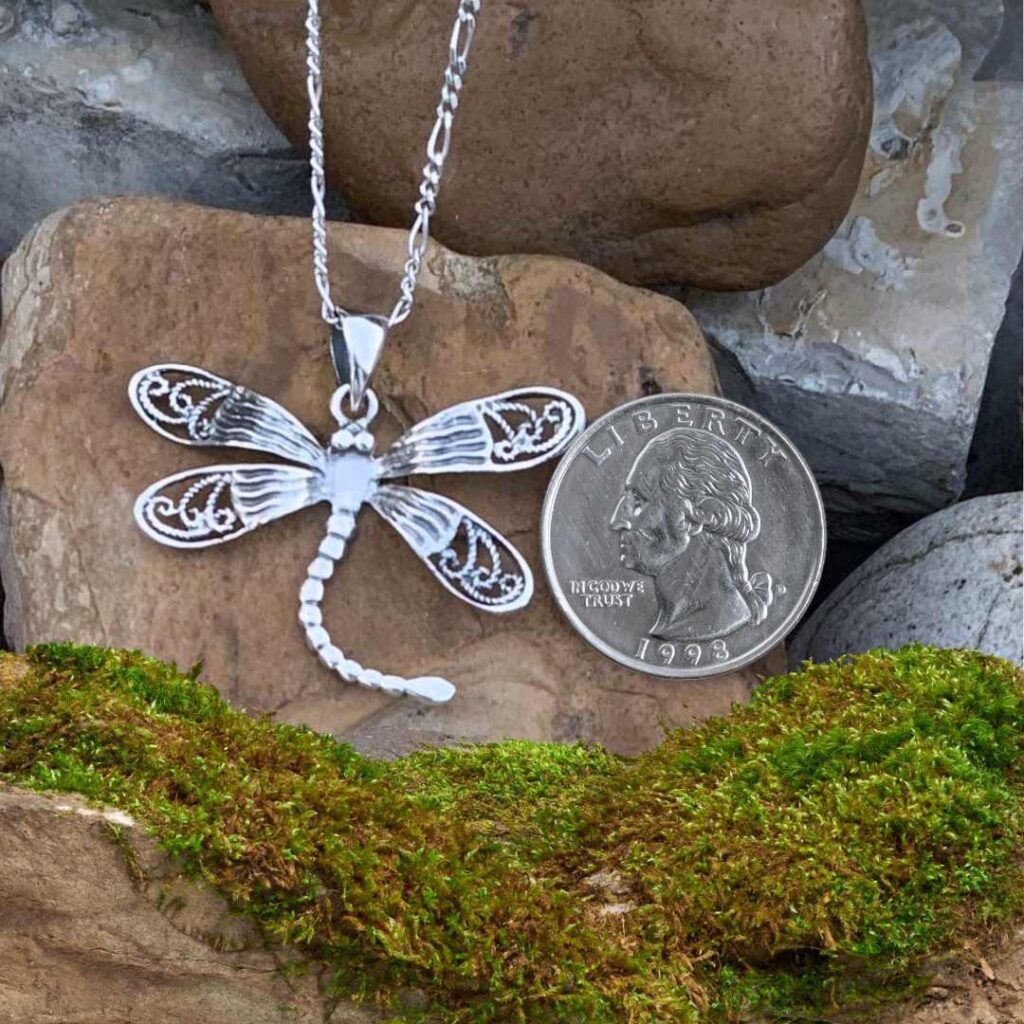 Sterling Silver Whimsy Dragonfly Pendant - GLE-Good Living Essentials