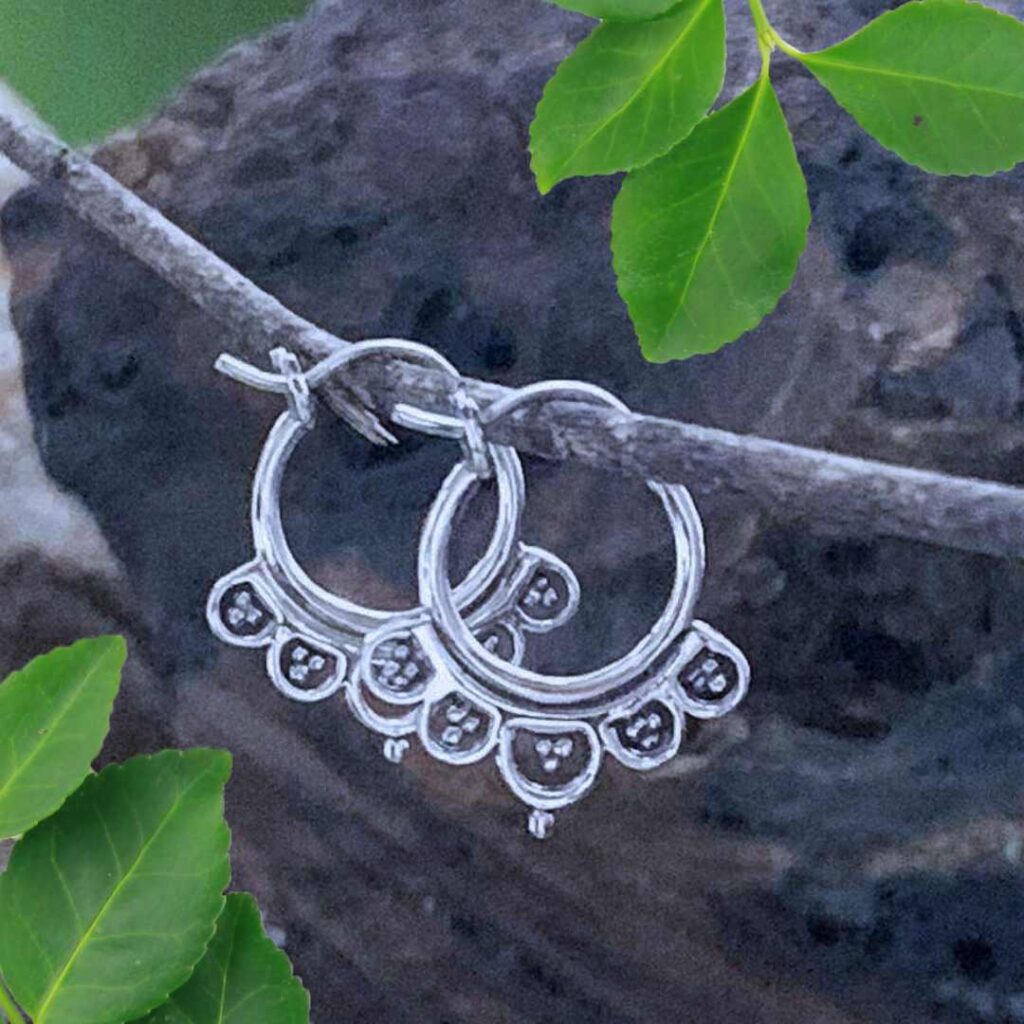 Sterling Silver Petite Feminine Click Hoop Earrings - GLE-Good Living ...