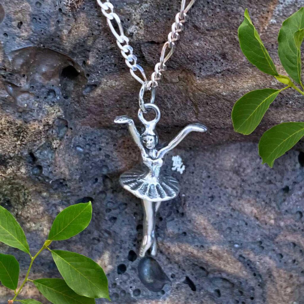 Dainty Sterling Silver Ballerina Pendant - GLE-Good Living Essentials